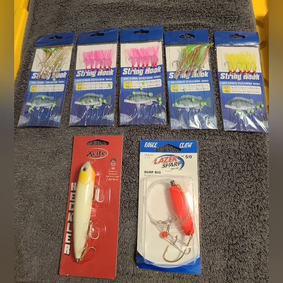 Other | Nwot Fishing Tackle Gear Lure Surf Rig And String Carbon ...